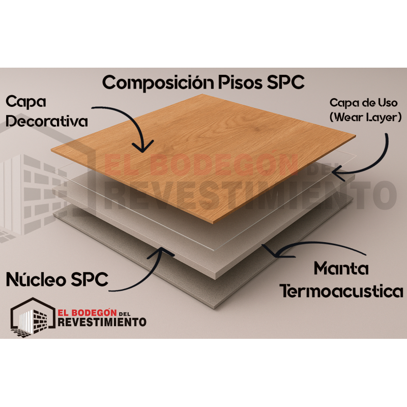 PISO VINÍLICO MADERA CLARO